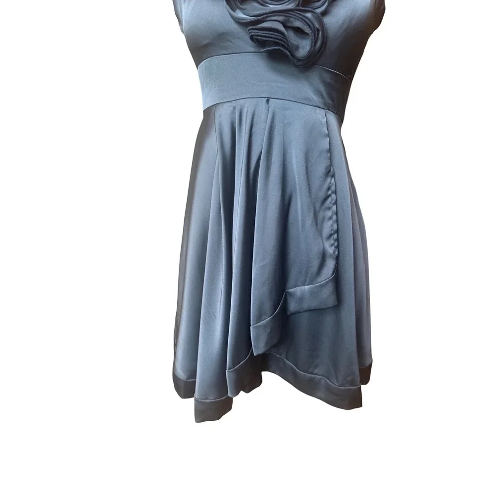 B Darlin | Dresses | B Darlin Satin Ruffle Halter Cocktail Dress 78 Nwt ...